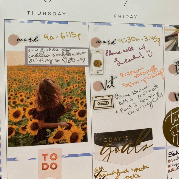 RIVERSIDE Clear or Matte Word Planner Stickers , Transparent Functional ...