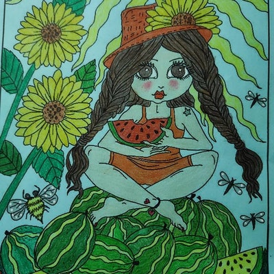 Gothic Mermaid Grayscale Coloring Page. Instant Download JPG. - Etsy