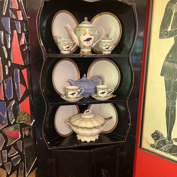 Gorgeous Raven Tea Set, Green, Blue or Pink. Food Safe and Durable ...