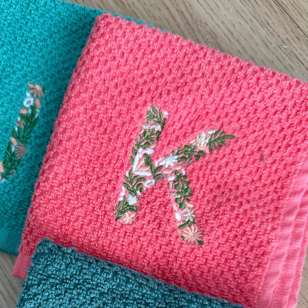 3 Sets of A-Z Flower Alphabet Embroidery Designs, Machine Embroidery ...