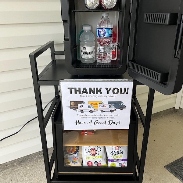 Delivery Driver Thank You Sign, Delivery Driver Snack Sign, Delivery ...