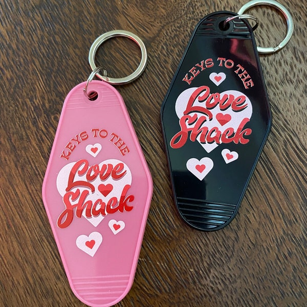 Keys to the Love Shack Motel Keychain, Cute Retro Style Apartment ...