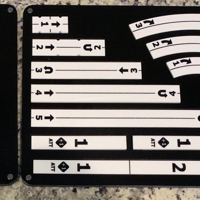 Full Set of Acrylic 2.0 Templates and Range Rulers for Use With X-wing ...
