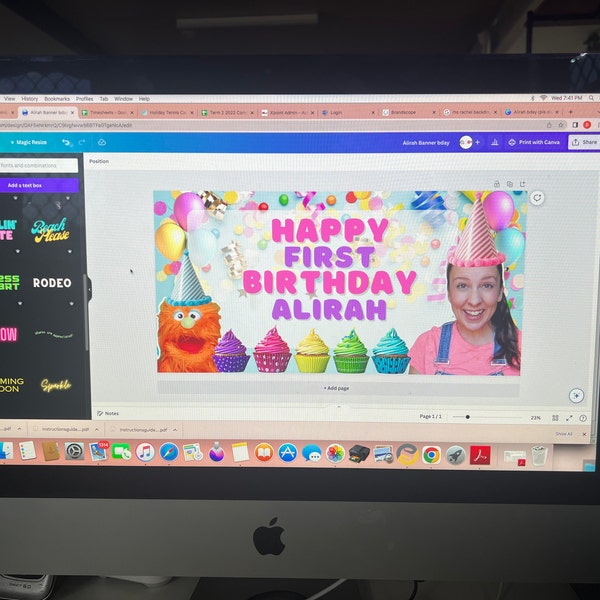 Customized Ms. Rachel Happy Birthday Poster | Instant Download ...
