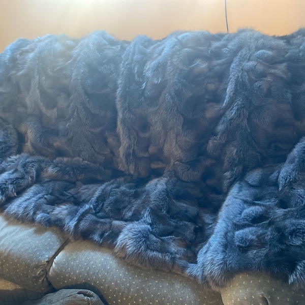 Luxury Real Spotted Fox Fur Throw Blanket - Etsy