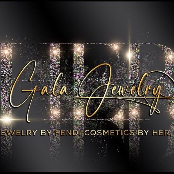 Beauty Logo, Glitter Logo, Glam Logo, Lux Logo, Sparkle Glitter Logo ...