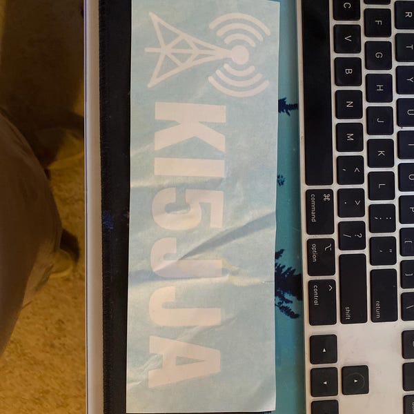 Ham Radio Callsign Antenna Callsign Window Decal - Etsy