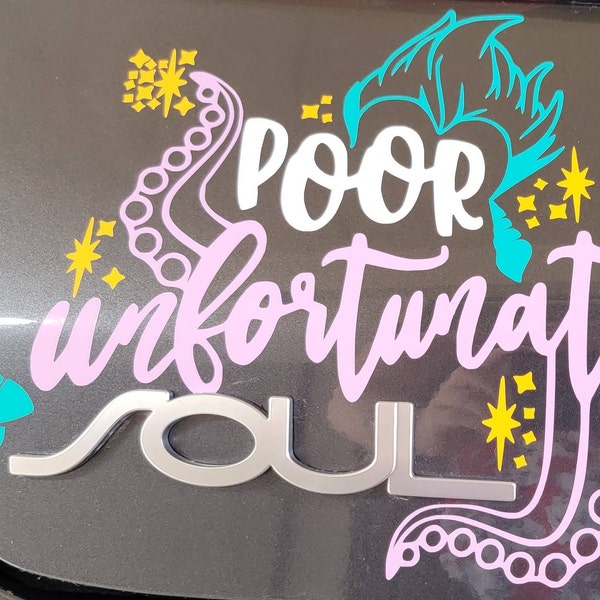 Soul Car Decal, Ursula, Vinyl Decal, Kia Soul, Unfortunate Souls, Poor ...