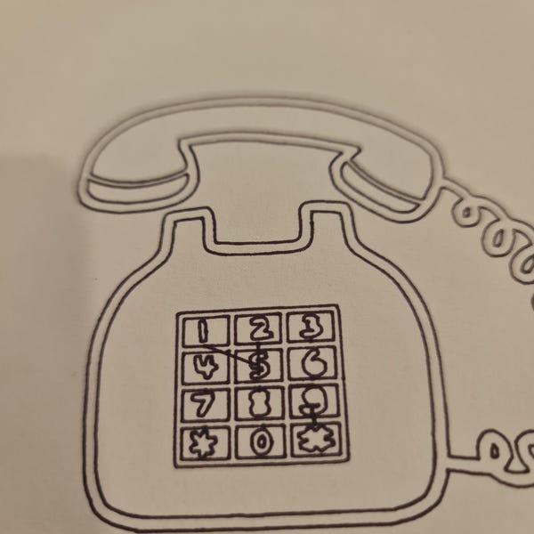 Telephone SVG, Cell Phone Cut File, Phone Outline, for Cricut, for ...