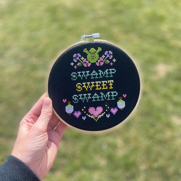 Swamp Sweet Swamp - Modern Cross Stitch PDF Pattern - Home Sweet Home ...
