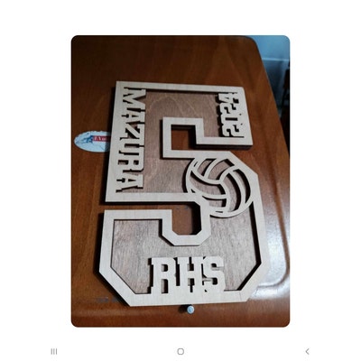 Custom Senior Athlete Number, Sports Number Wood Cutout, Custom Sports ...