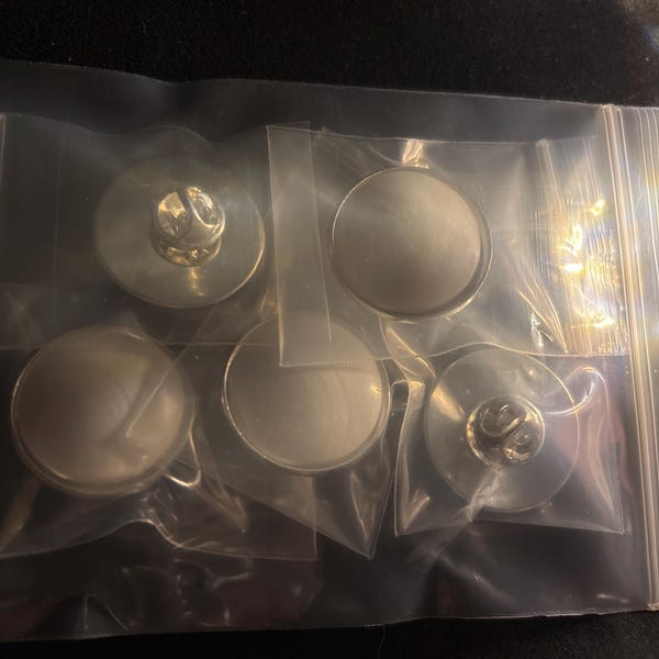Bronze/silver Blank Lapel Pin Base for Hand Embroidery, DIY Pinch Badge ...