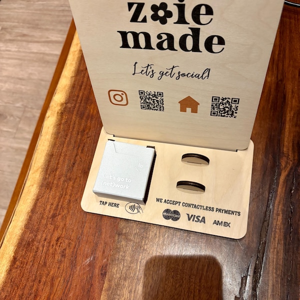 Custom Logo Social Media & Square Reader Holder Booth Display Market ...