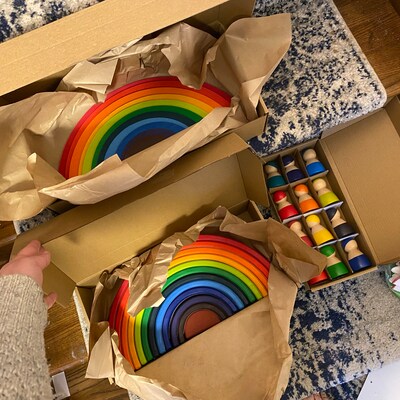 Large 10 Pcs Natural Wooden Numbers Blocks, Wooden Blocks, Balance ...