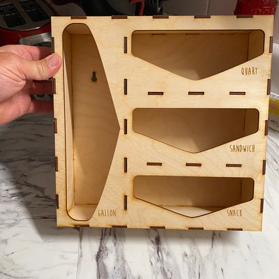 Baggie Storage Organizer, Sandwich Bag Holder, Gallon Bag Dispenser ...