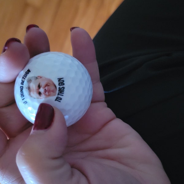 Golf Ball With Face on It, Your Face on Golf Ball, Custom Image Golf ...