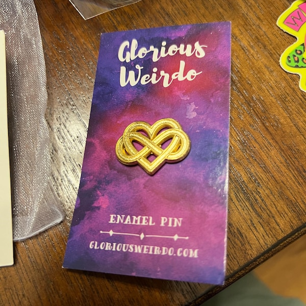 Polyamory Pride, Enamel Pin, Queer Pride, Rainbow Heart, Infinity Heart ...