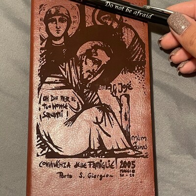 Music Notes Journal With Custom Quote or Custom Text Leather Bound With ...