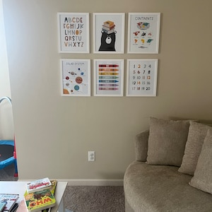 Educational Prints, Set of 48 Preschool Posters, Classroom Decor ...