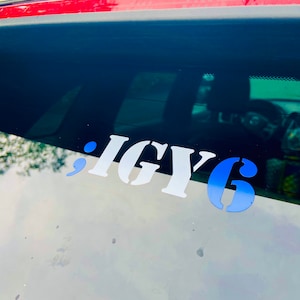 IGY6 Vinyl Decal, I Got Your Six, Blue Lives Matter, Thin Blue Line ...