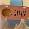 Personalized Hedgehog Name Plate / Hedgehog Sign / Cage - Etsy
