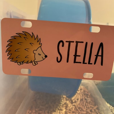 Personalized Hedgehog Name Plate / Hedgehog Sign / Cage Accessory ...