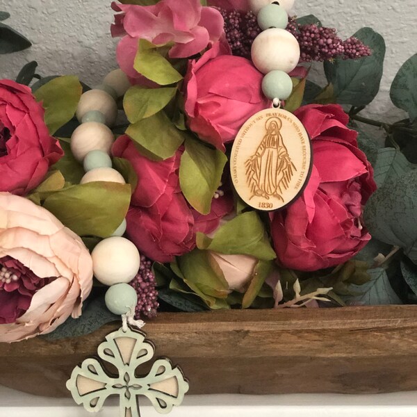 Rosary, Rustic Farmhouse Beads Rosary, Decade Rosary, Modern Farmhouse ...