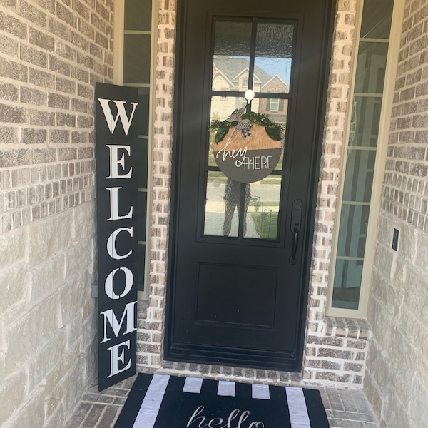 6 Foot Tall WELCOME SIGN, Welcome Sign for Front Door, Vertical Wood ...