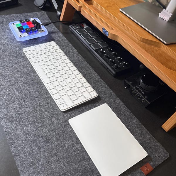 Felt Desk Pad, Custom Felt Desk Mat, Office Desk Accessories, Large ...