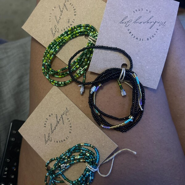 Mahogany Majesty Waist Beads Set of 3 Waist Beads With Clasp Weight ...