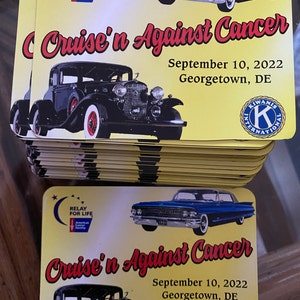 Car Show Magnetic Dash Plaque Full Color Pack of 25 - Etsy