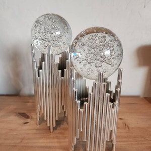 3 Sets of Metal Sphere, Luxury Metal Crystal Ball, Transparent Sphere ...