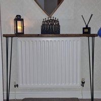 Rustic Radiator Cover With Hairpin Legs Radiator Shelf - Etsy UK