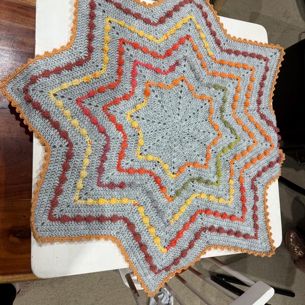 Bobble Star Blanket Crochet Pattern Digital PDF Download - Etsy