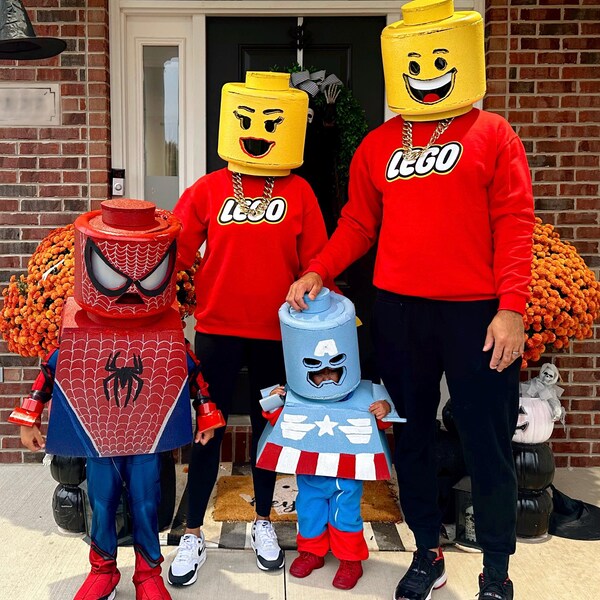 Costume Tutorial: LEGO Inspired Adult Minifigure Costume DIY Patterns ...