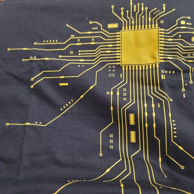 Cool Computer Geek T-shirt for Men With cpu Print Gamer Gift Size S ...