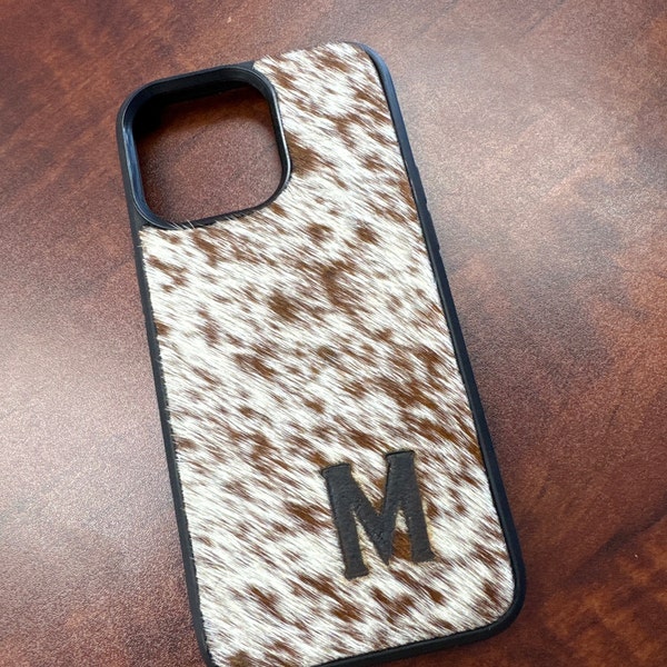 Cowhide Phone Case – Western Style Phone Cover With Real Cowhide ...
