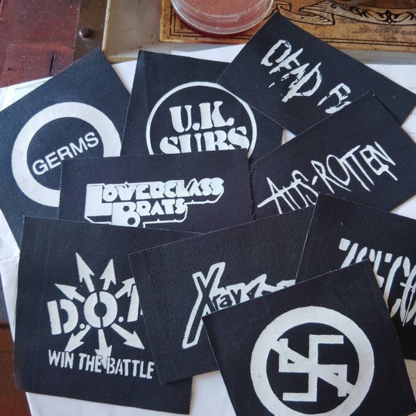 Goth Punk Rock Patches killing Joke,siouxie and the Banshees,bauhaus ...