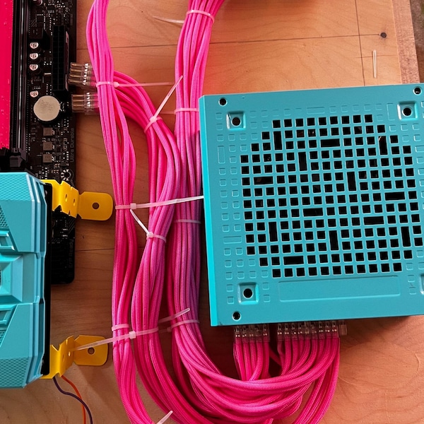 Customized Corsair Full Modular Psu Cables Sleeved Silver Plated Cables ...