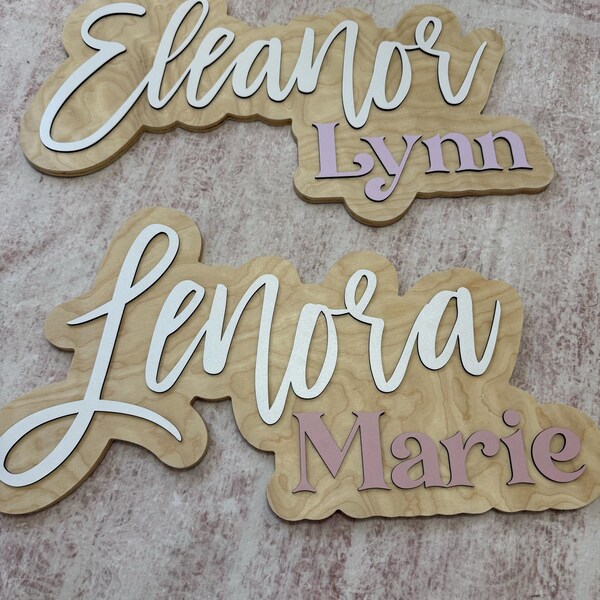 Large Wood Name Sign, Nursery Name Sign, Boho Nursery Sign , Above Crib ...