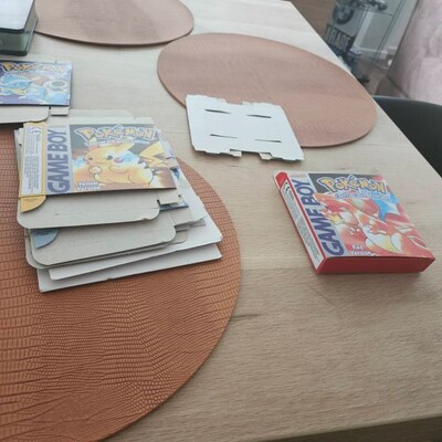 Pokemon Red Blue Yellow for Game Boy Nintendo 7 Regions HQ Inner Trays ...
