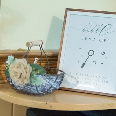 Bubble Send off Sign, Wedding Bubble Send of Sign Printable, Wedding ...