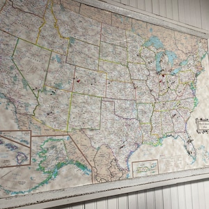 UNITED STATES Wall Map USA Poster Large Print - Etsy