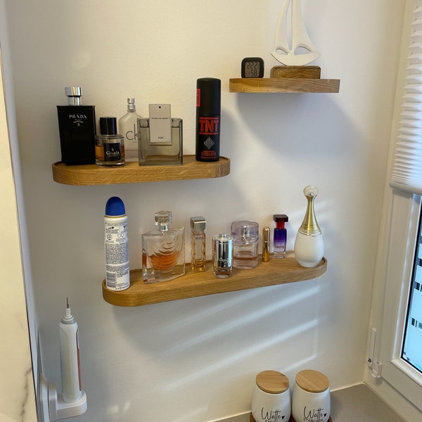 Handmade Solid Oak Floating Shelf: Minimalist Wall Decor - Etsy