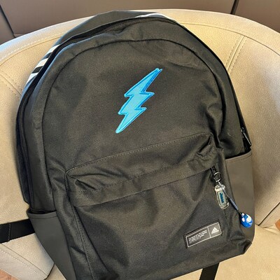 Preppy Pink Lightning Bolt Patch. Large Embroidered Iron on Patch. - Etsy