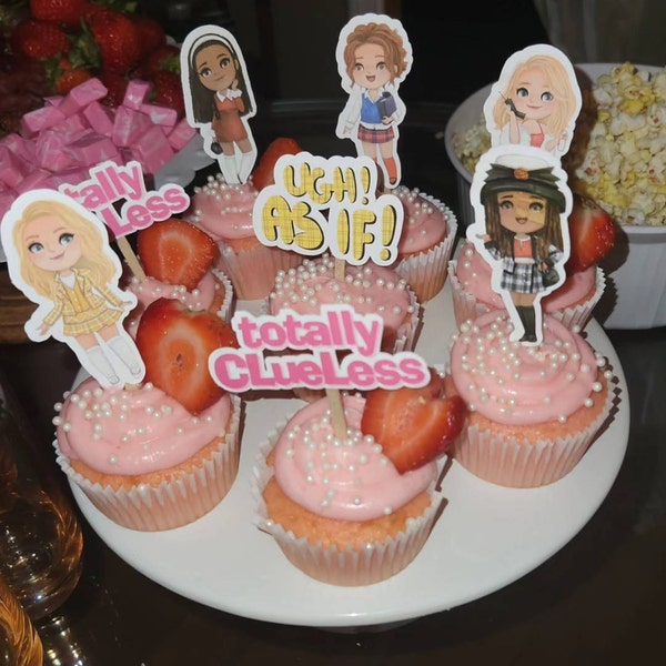 Clueless Cupcake Toppers - Etsy