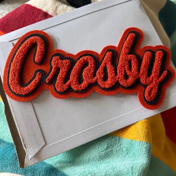 3-4" Tall Chenille Varsity Letterman Custom Name Patch - Etsy