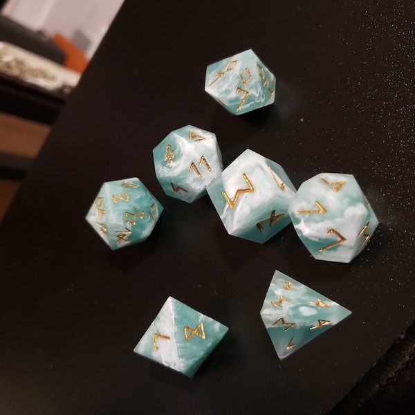 Seastone Dice Set (sharp Edged) - Etsy