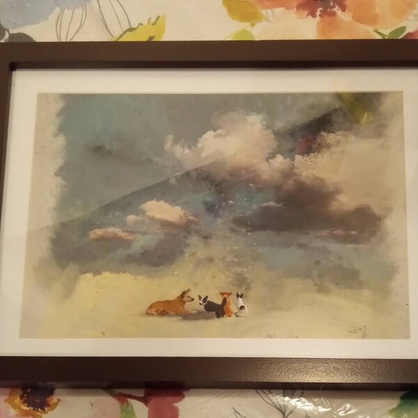 Pet Memorial, Pet Loss, Rainbow Bridge, Pet Sympathy Art, Dog Art ...