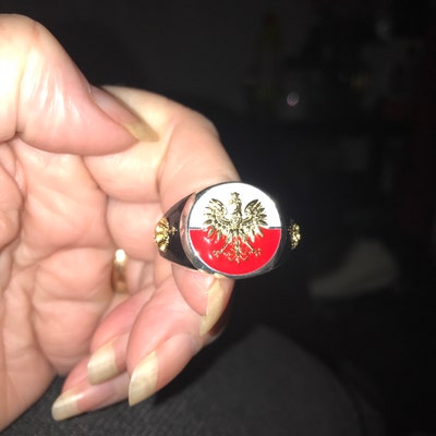 Poland Ring Signet Ring Polish Ring With Eagle Crown, Jewelry, Gift ...